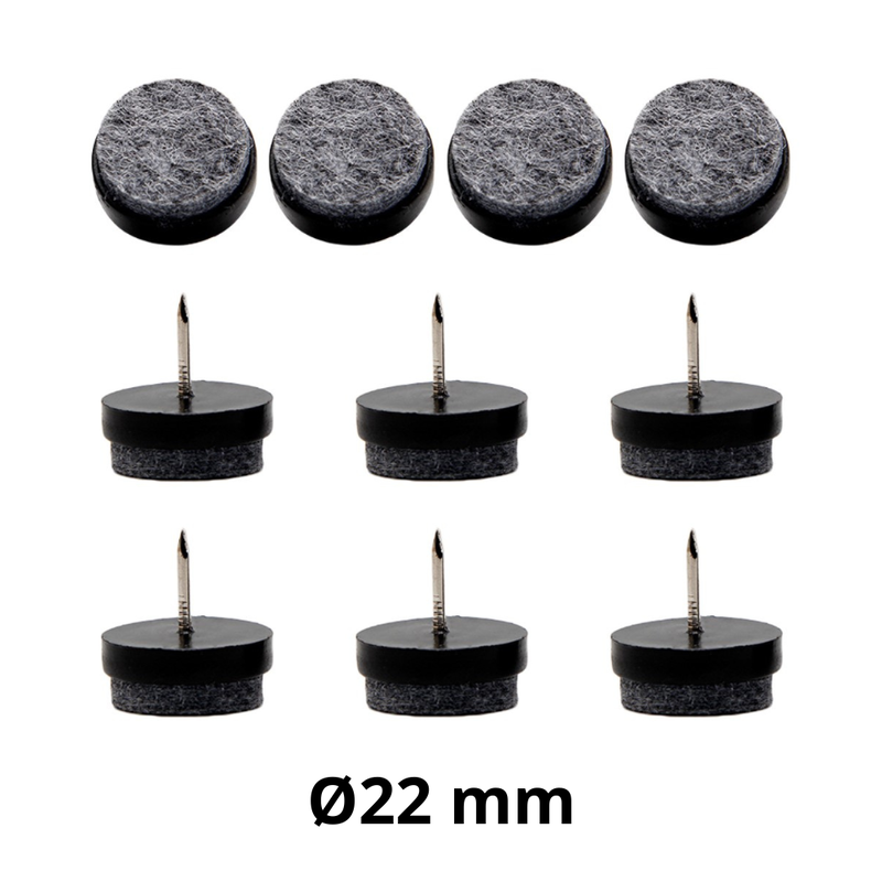 → Brun/Sort Dupsko til Stoleben - 8 stk med Gratis Levering