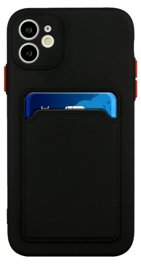 → iPhone 12 Mini Cover med Kortholder i TPU - Gratis Levering