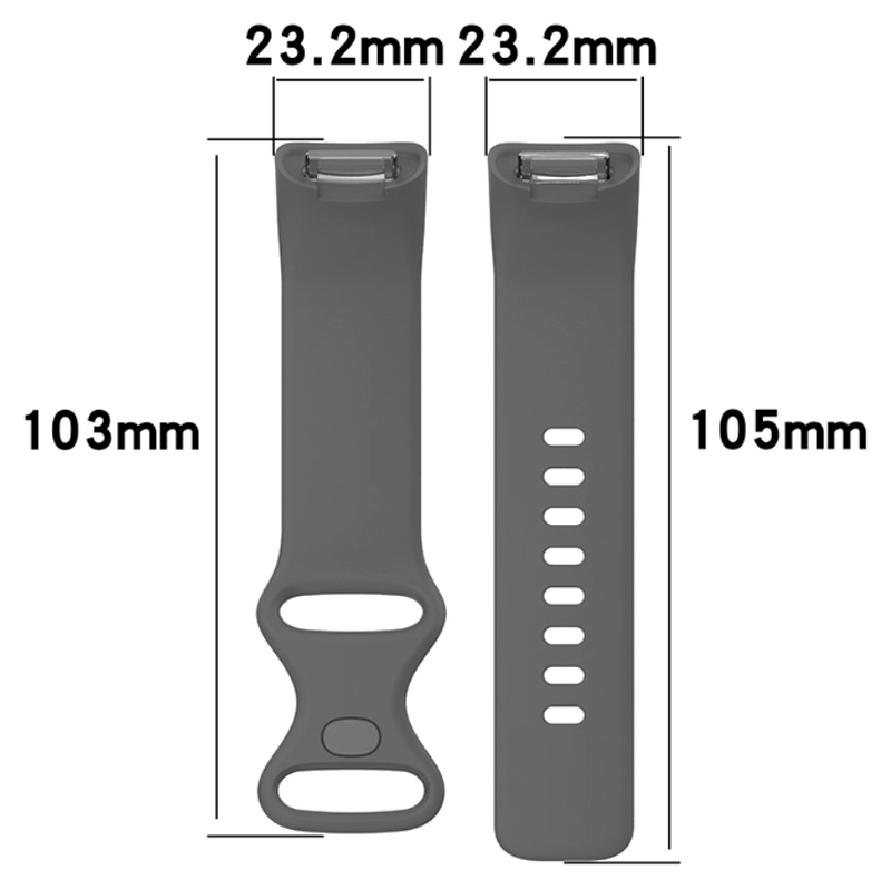 → Silikone Rem til Fitbit Charge 5 / 6 - Small, Mørkeblå | Fri Fragt!