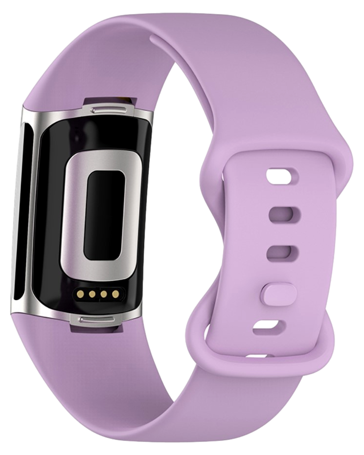 → Silikone Rem til Fitbit Charge 5/6 Large-Lilla - Fri Fragt!