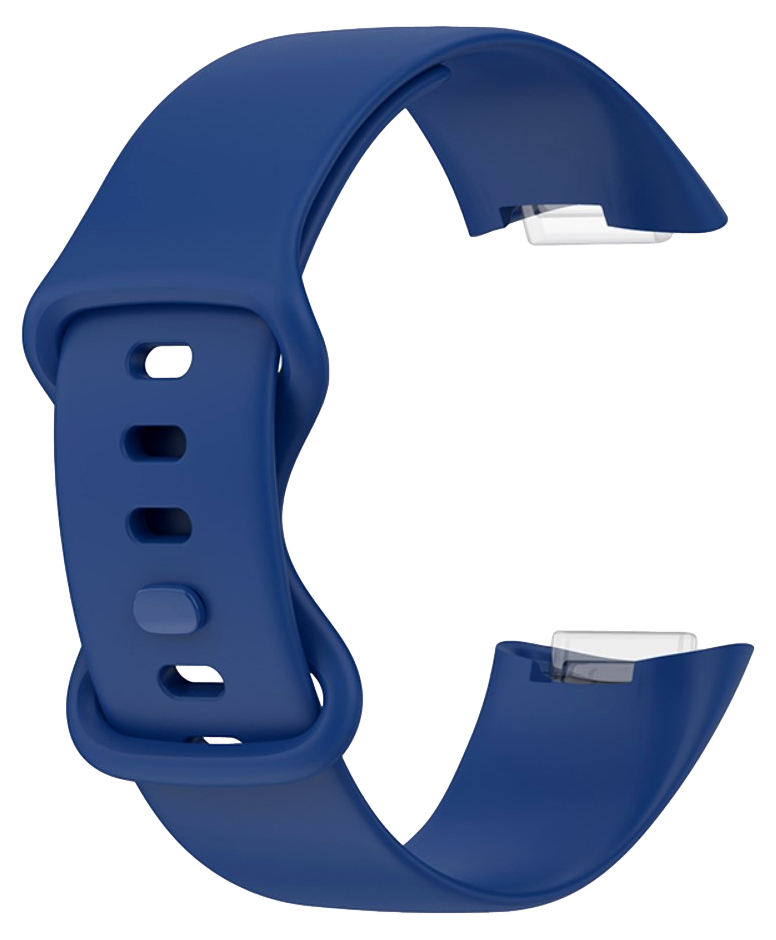 → Sporty Silikone Rem til Fitbit Charge 5 / 6 - Large, Mørkeblå ...
