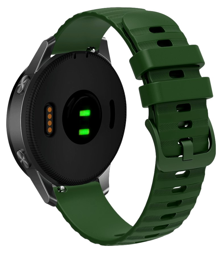 → Sporty Silikone Rem til Garmin Vivoactive 4S - Mørkegrøn | Gratis Fragt → Sporty Silikone Rem til Garmin Vivoactive 4S - Mørkegrøn | Gratis Fragt