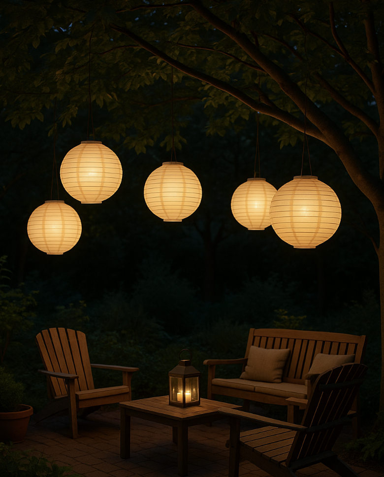 → Solcelle Lanterne til Haven - 30cm | Gratis Levering