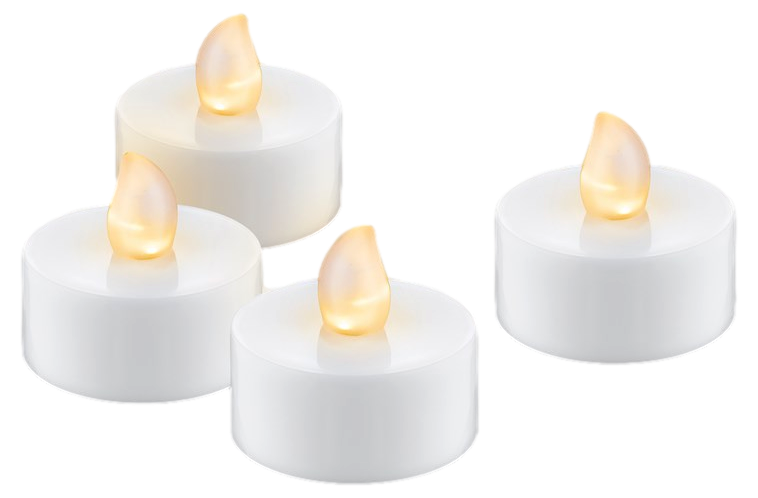 → LED Fyrfadslys med Timer - 4 stk. i Hvid | Gratis Fragt
