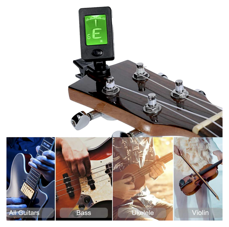 → Guitar Stemmer / Tuner & Clip-on Capo | Gratis Fragt